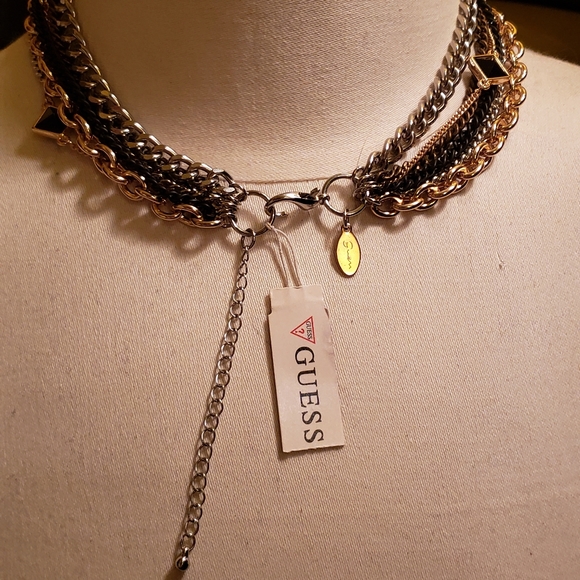 Guess | Jewelry | Nwt Guess Multi Chain Choker | Poshmark